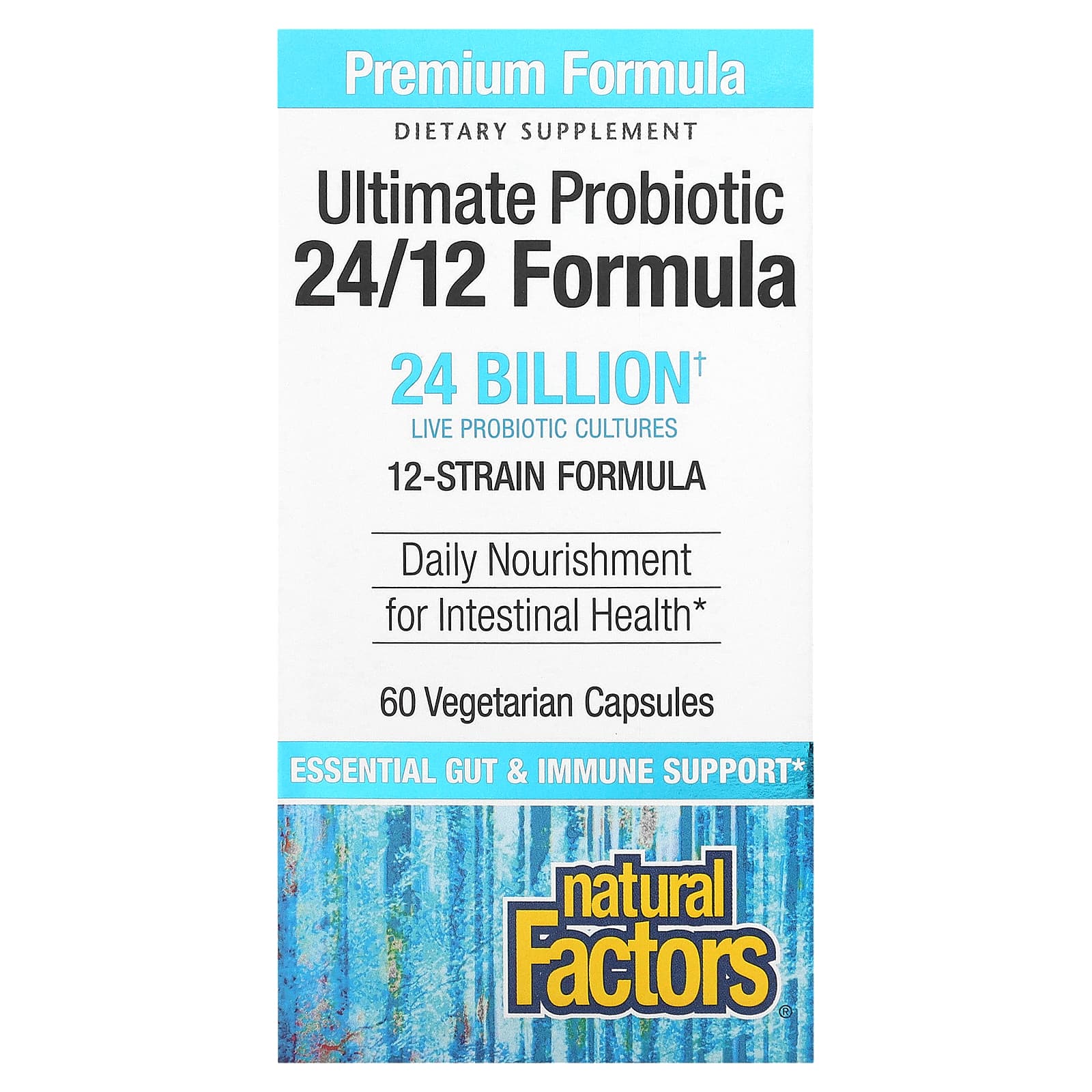 Natural Factors, Ultimate Probiotic, 24/12 Formula, 24 Billion, 60 ...