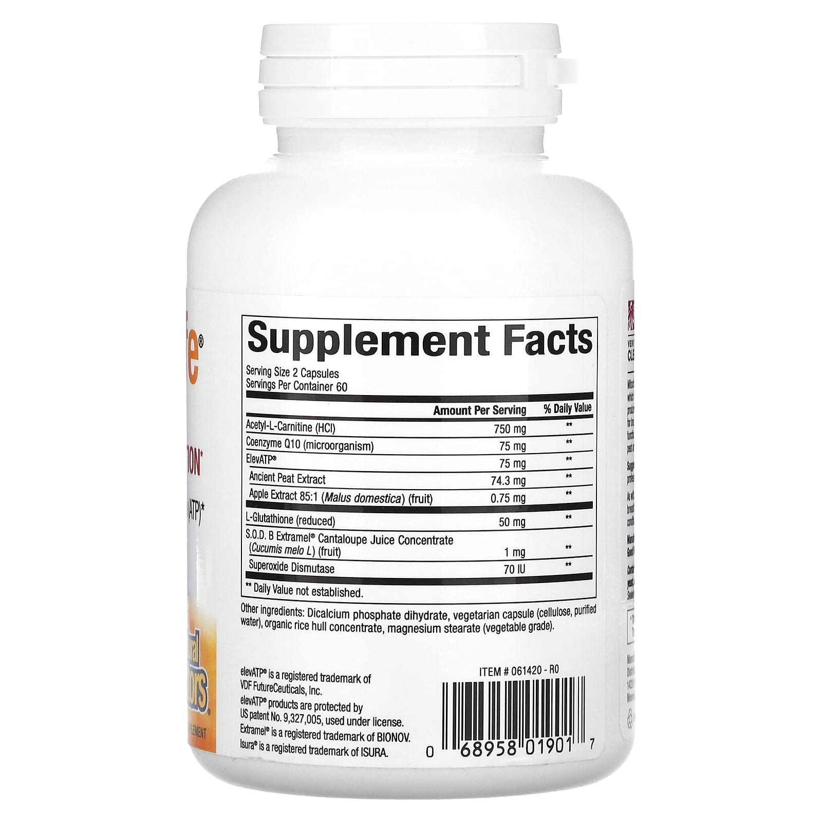 Natural Factors, RegenerLife, Optimize Mitochondrial Function, 120 ...