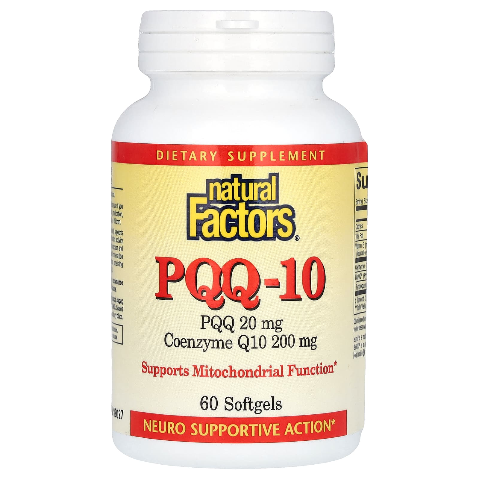 Natural Factors, PQQ-10、ソフトジェル60粒