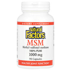 Natural Factors, MSM, 1,000 mg, 90 Capsules