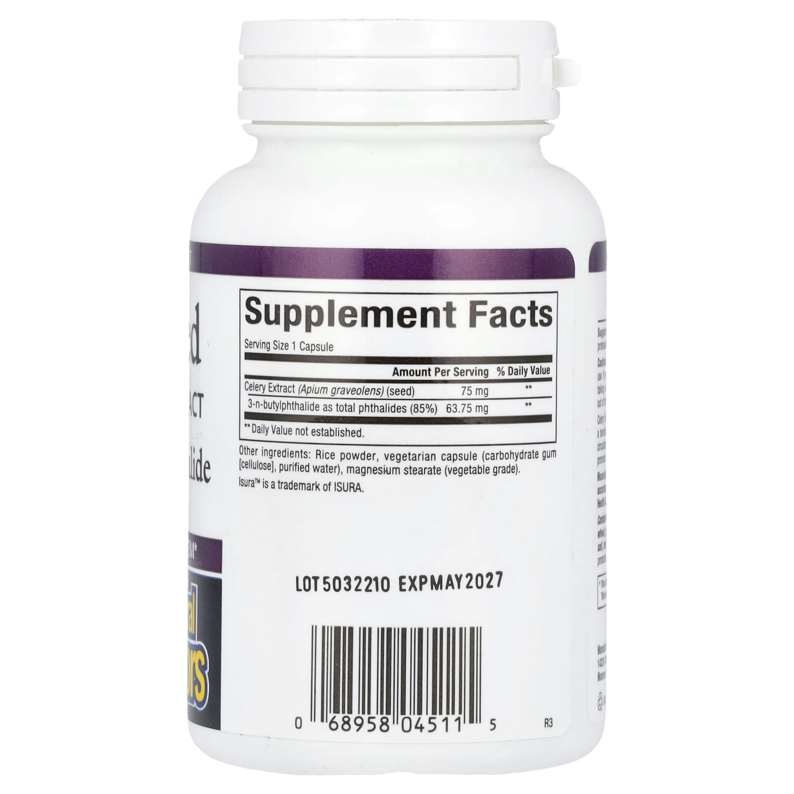 Natural Factors, Celery Seed, Standardized Extract, 120 Vegetarian Capsules