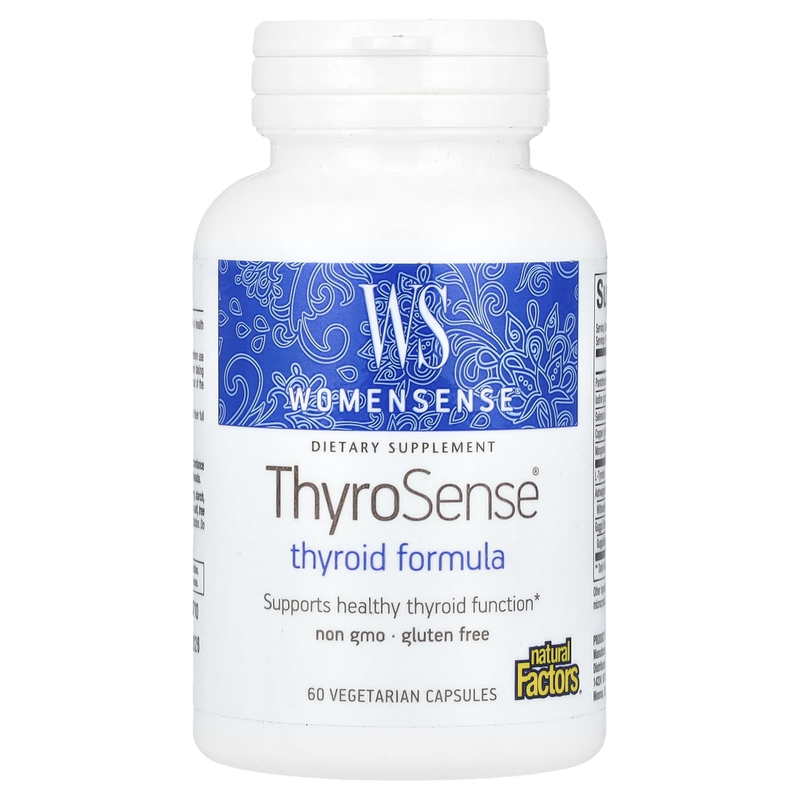 Natural Factors, WomenSense, ThyroSense, Thyroid Formula, 60 ...