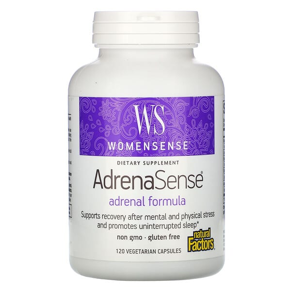 Natural Factors, WomenSense, AdrenaSense, Adrenal Formula, 120 ...