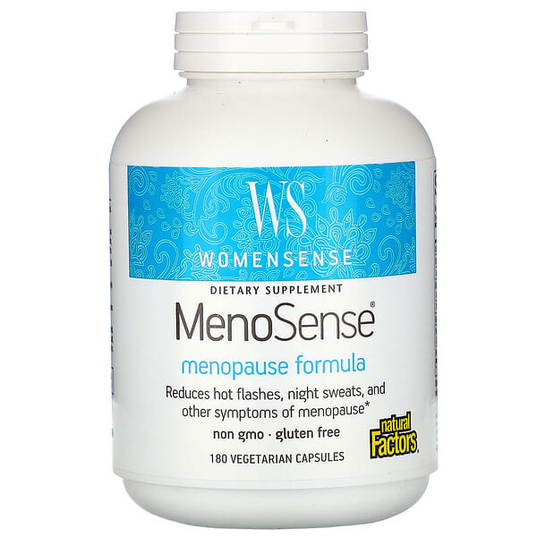 Natural Factors, WomenSense, MenoSense, Menopause Formula, 180 ...