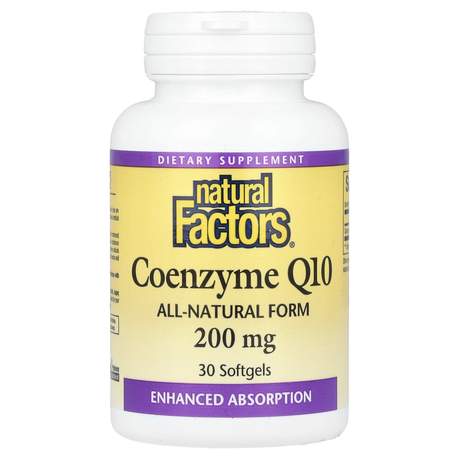Natural Factors, Coenzyme Q10, 200 mg, 30 Softgels