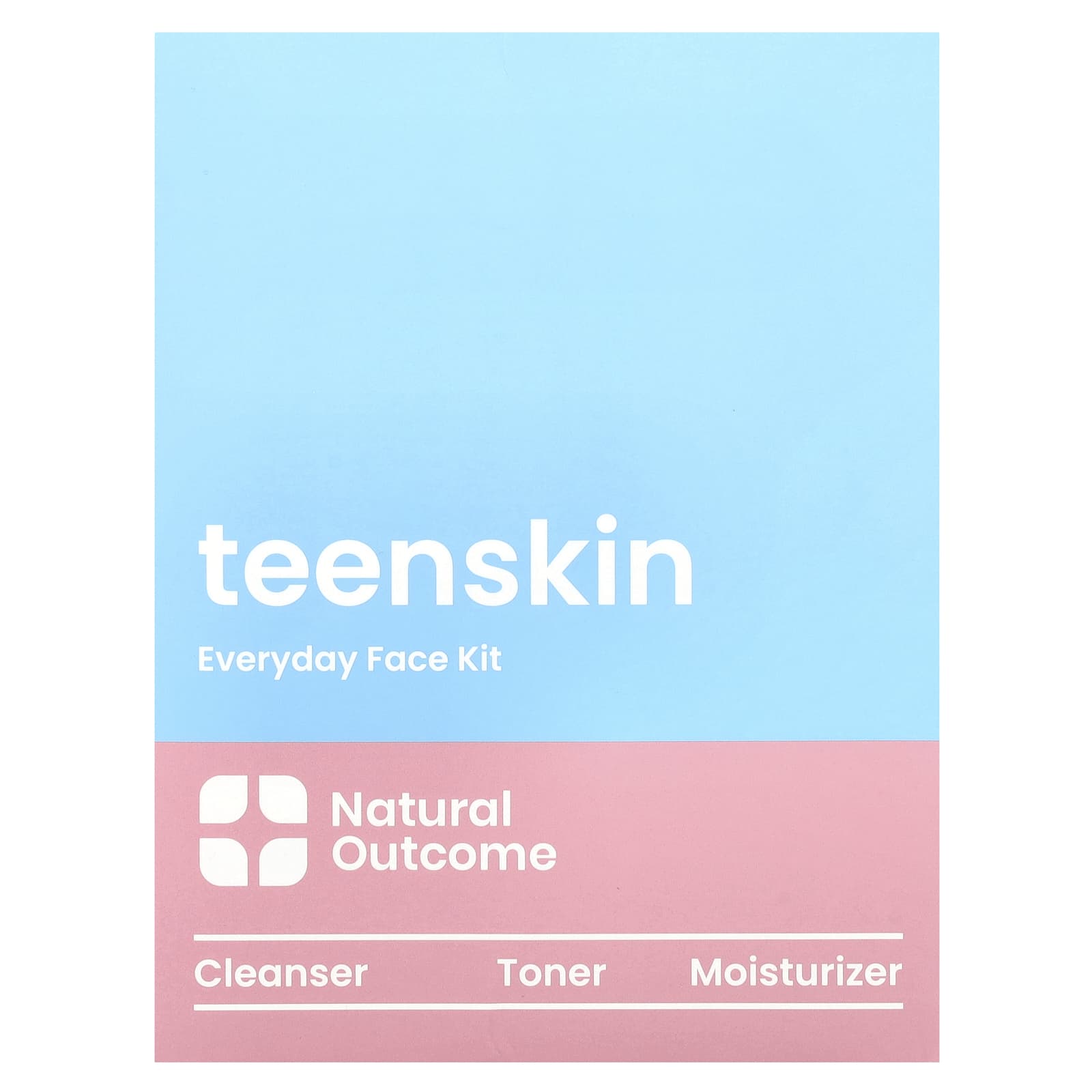 Natural Outcome, Teen Skin, Everyday Face Kit, 3 Piece Kit
