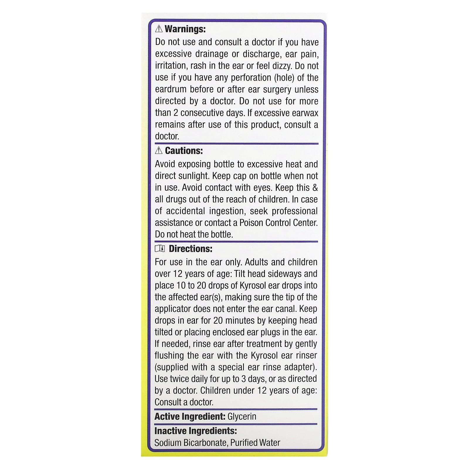 NeilMed, Kyrosol, Earwax Softener Drops, 0.5 fl oz (15 ml) and 2 Soft ...