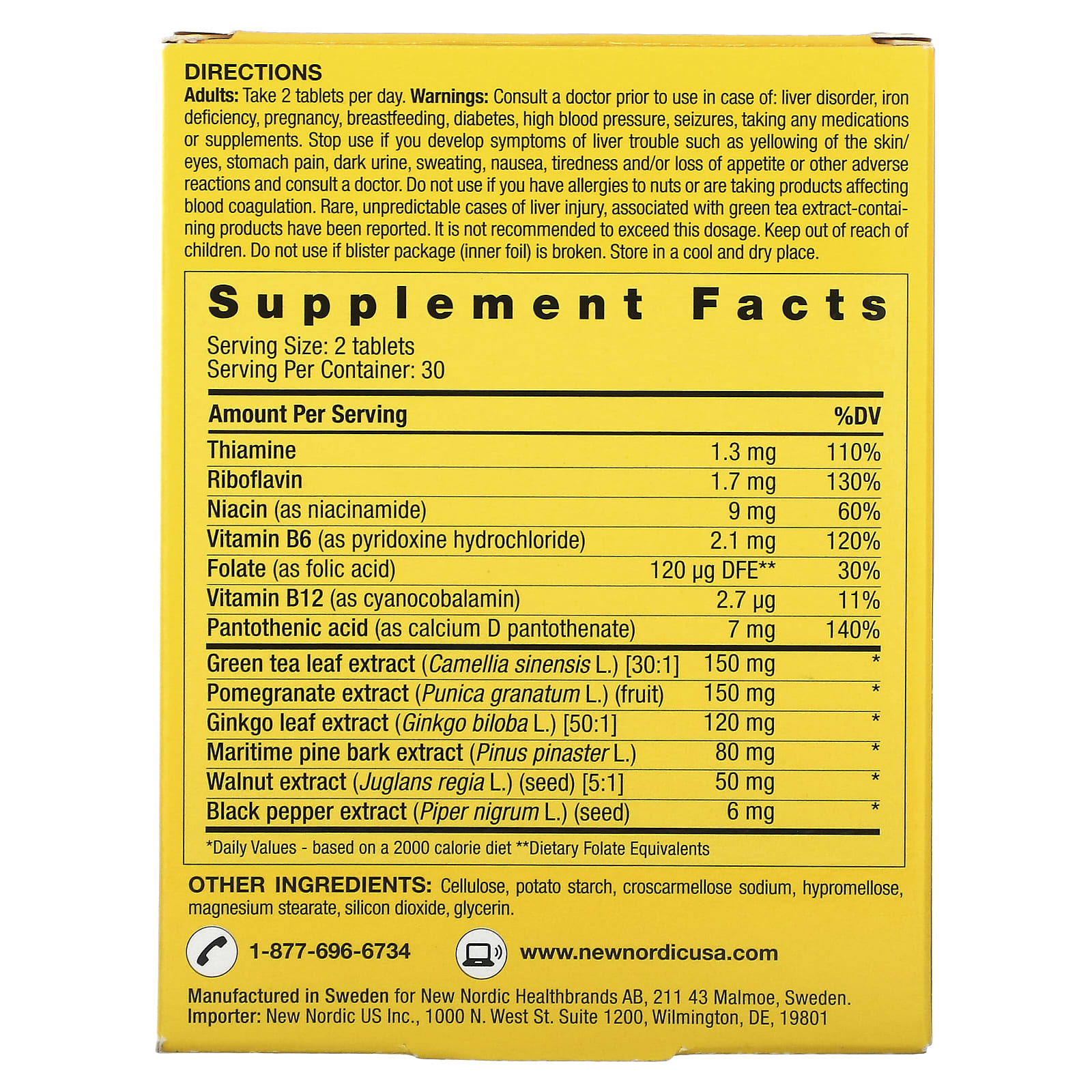 New Nordic, Clear Brain, 60 Tablets