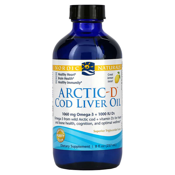 Nordic Naturals, Arctic-D Cod Liver Oil, Lemon, 8 fl oz (237 ml)