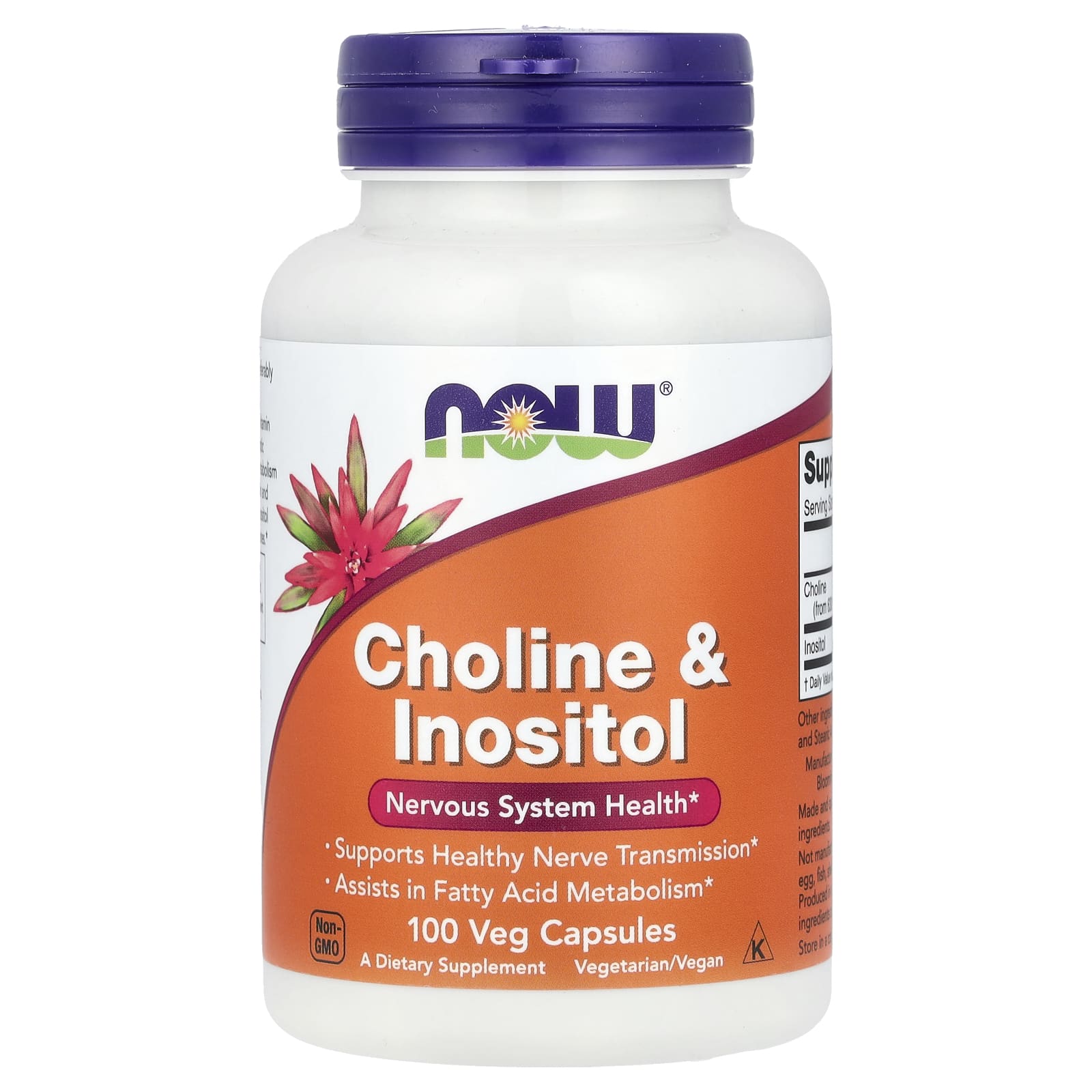 NOW Foods, Choline & Inositol, 100 Veg Capsules