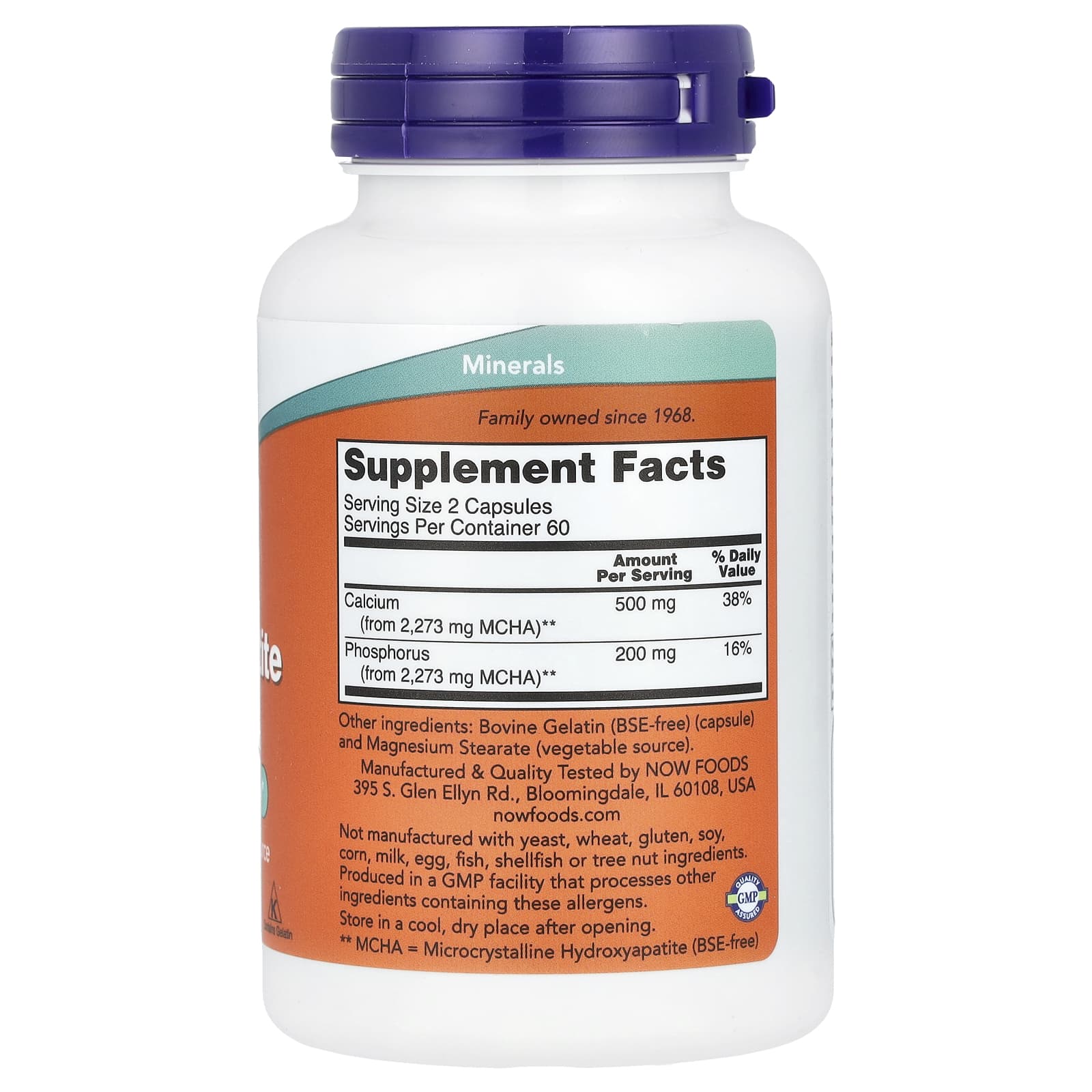 NOW Foods, Calcium Hydroxyapatite Caps, 120 Capsules