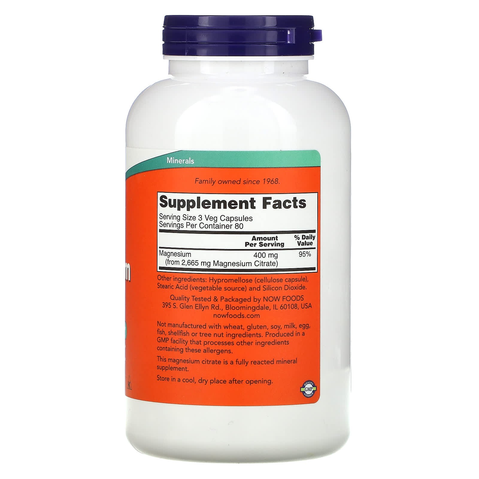 NOW Foods, Magnesium Citrate, 240 Veg Capsules