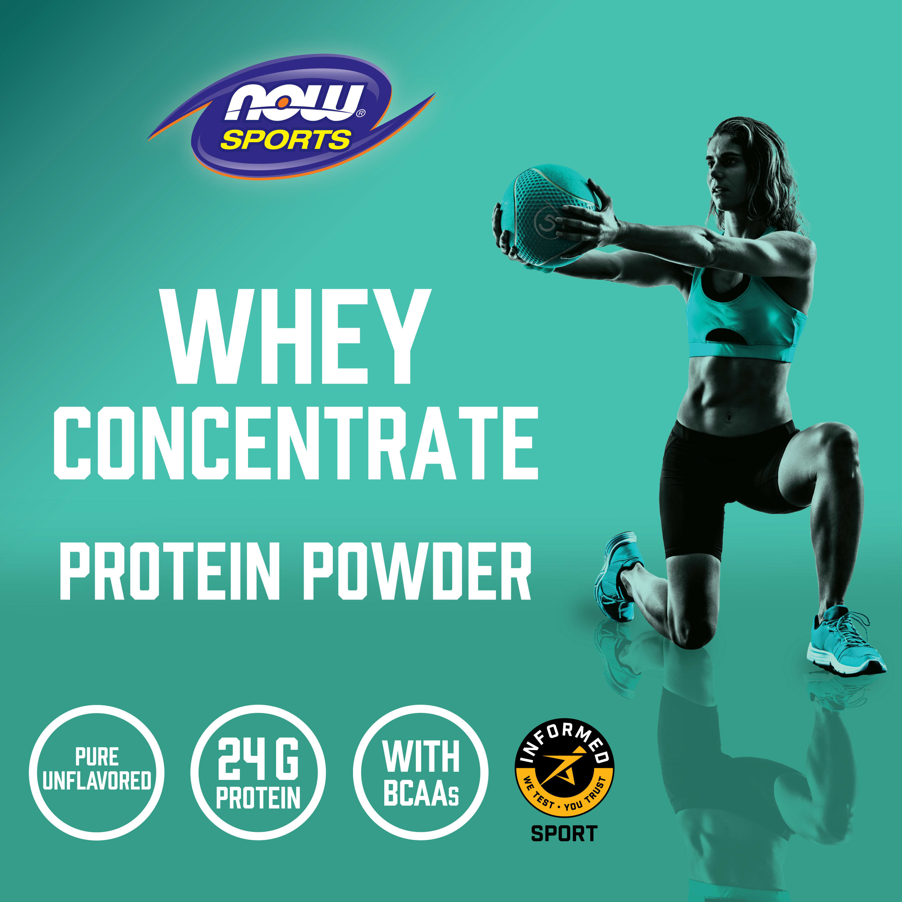 NOW Foods, Sports, Whey Protein Concentrate Protein Powder, Unflavored ...