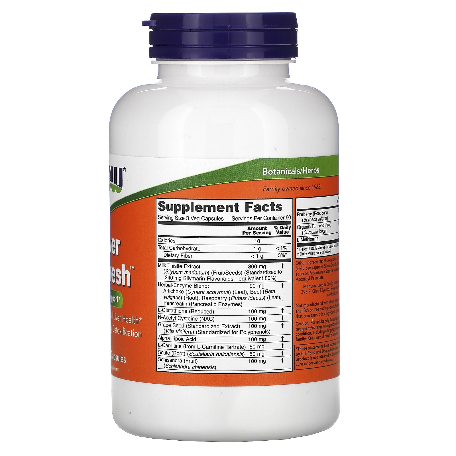 NOW Foods, Liver Refresh, 180 Veg Capsules
