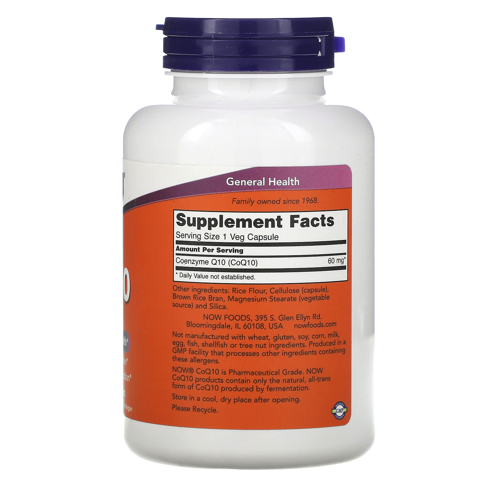 NOW Foods, NOW Foods, CoQ10, 60 mg, 180 Veg Capsules