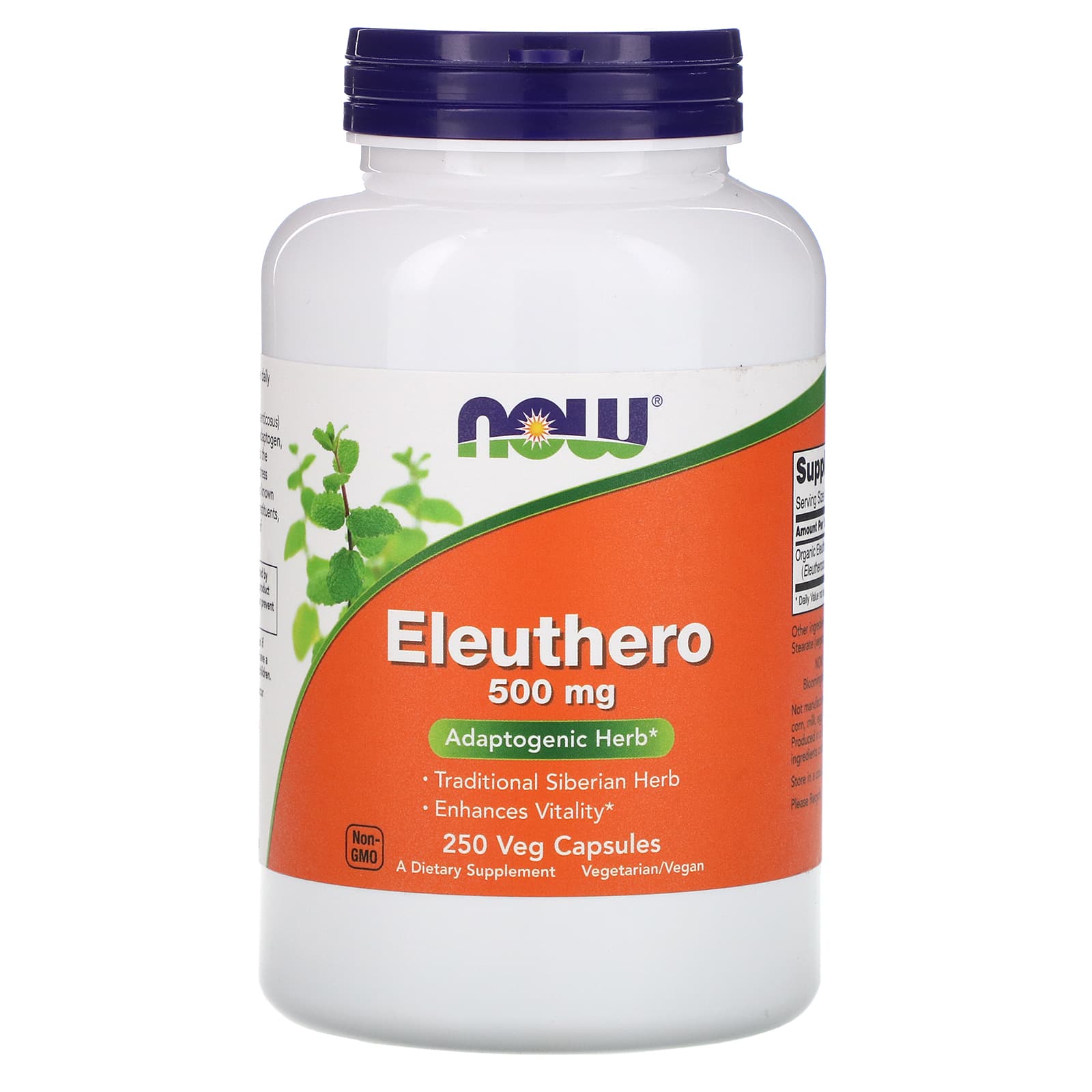 NOW Foods, Eleuthero, 500 mg, 250 Veg Capsules