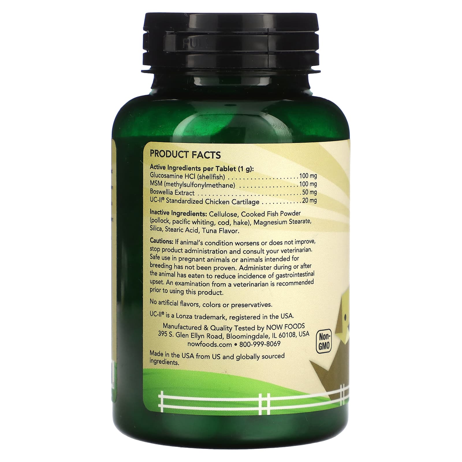 NOW Foods, Pets UC-II Advanced Joint Mobility for Dogs/Cats, 60 ...