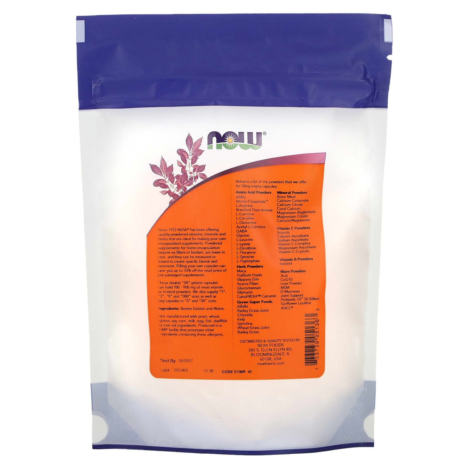 NOW Foods, Double "00" Gelatin Caps, Approx. 250 Empty Gelatin Capsules ...