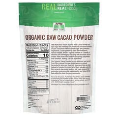 NOW Foods, Real Food, Organic Raw Cacao Powder, 12 oz (340 g)