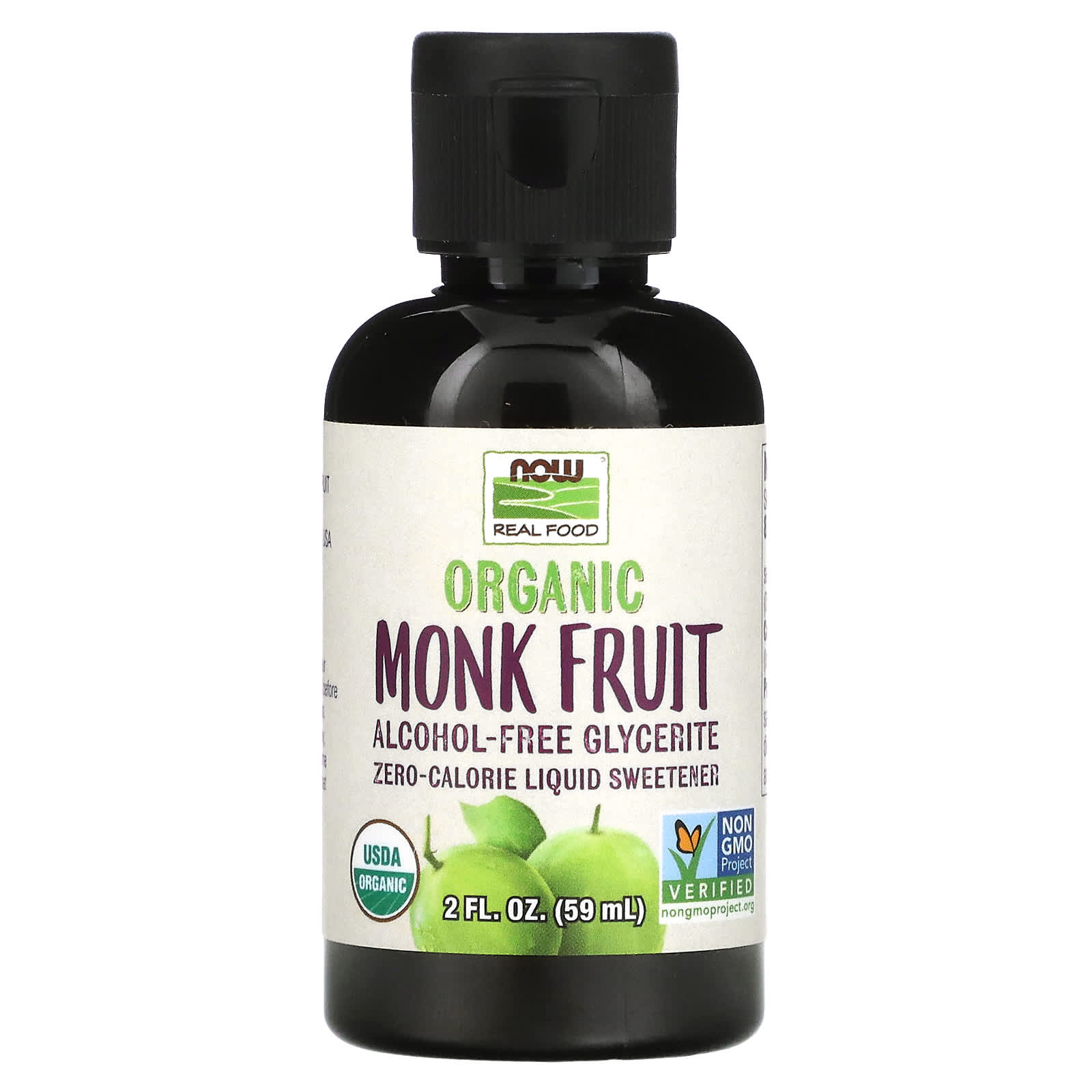 NOW Foods, Organic Monk Fruit, Liquid Sweetener, 2 fl oz (59 ml)