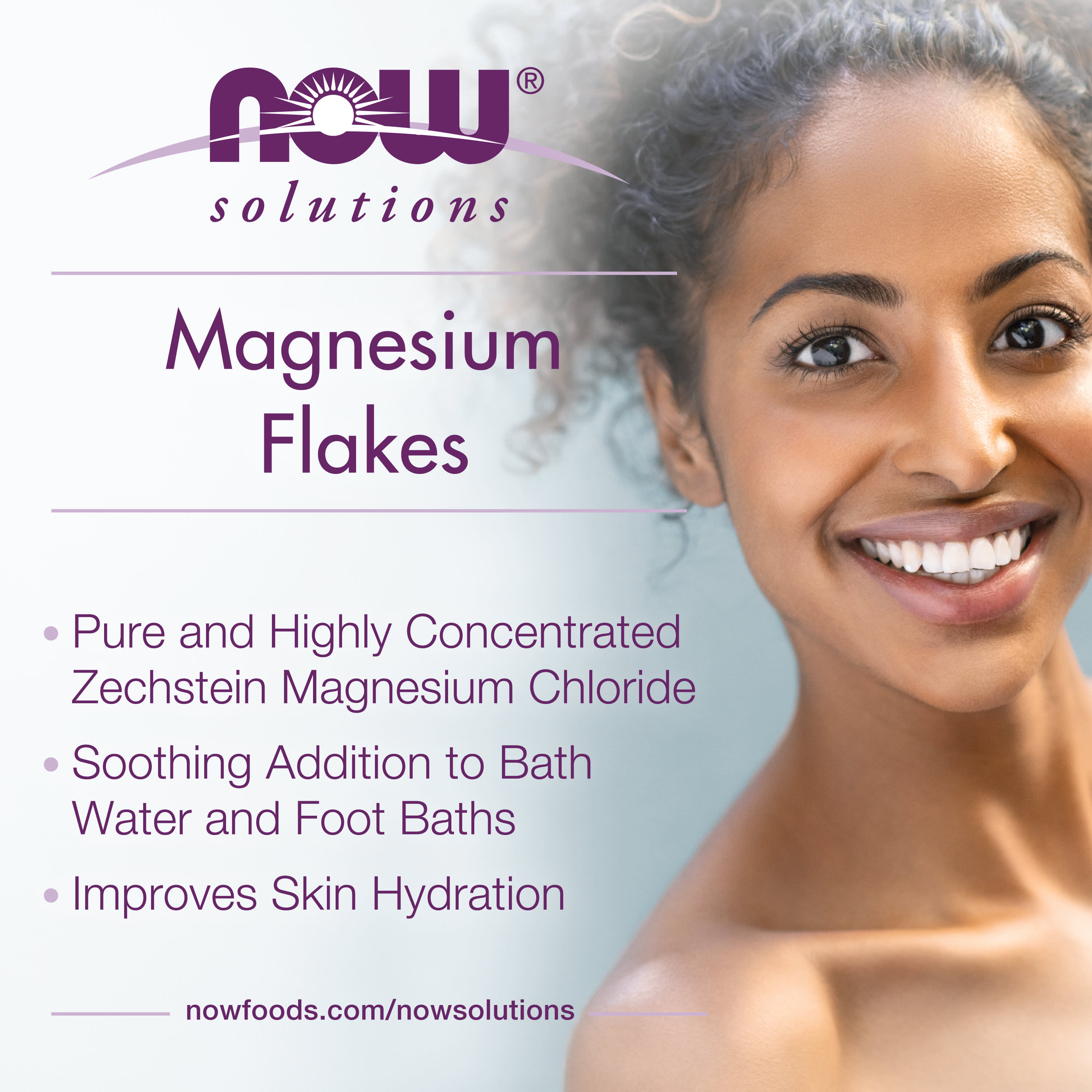NOW Foods, Solutions, 100% Pure Magnesium Flakes, 54 oz (1531 g)