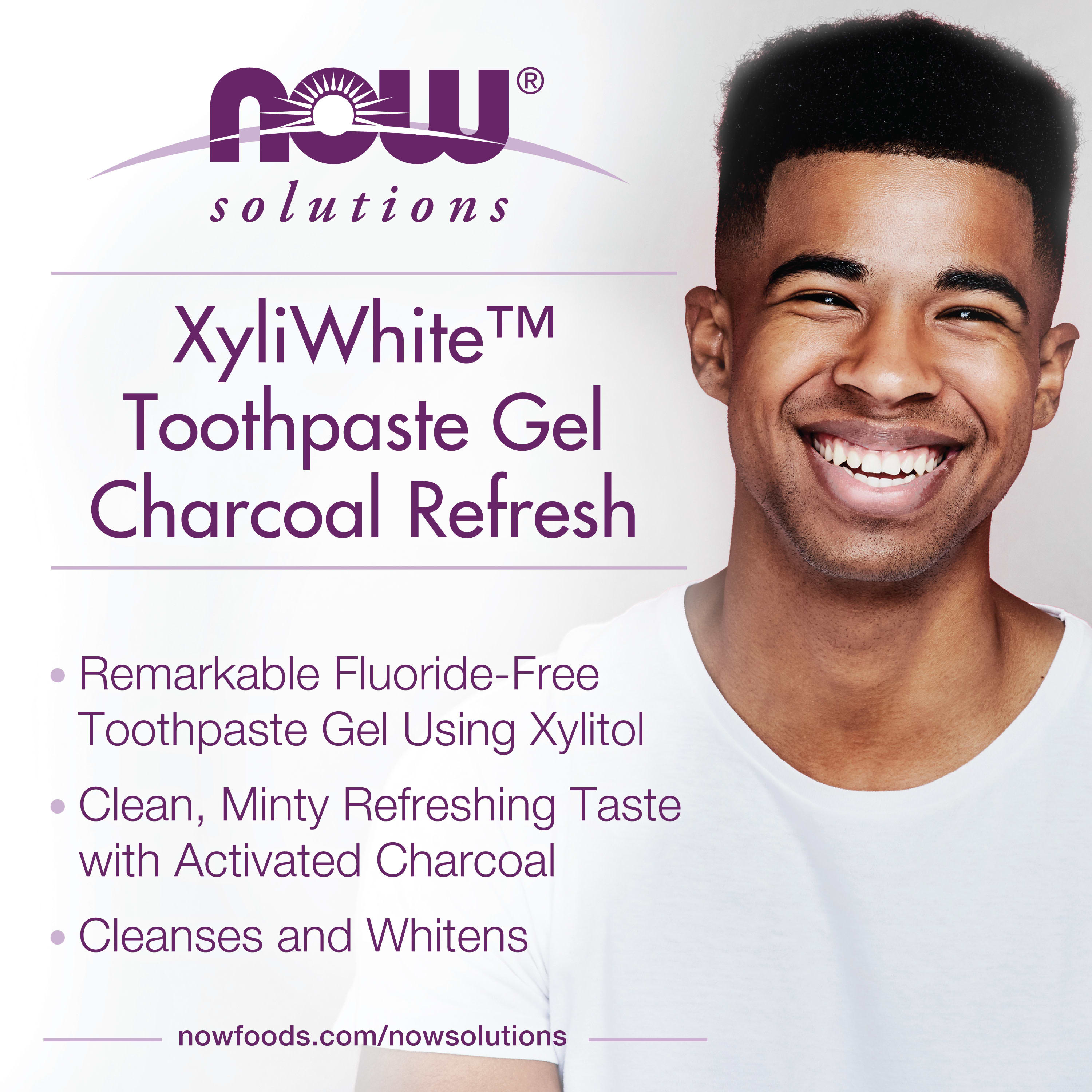 NOW Foods, Solutions, XyliWhite, Charcoal Refresh, Toothpaste Gel, Mint ...