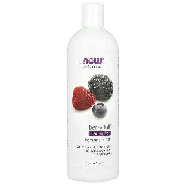 NOW Foods, Solutions, Berry Full Shampoo, From Fine to Full, 16 fl oz ...
