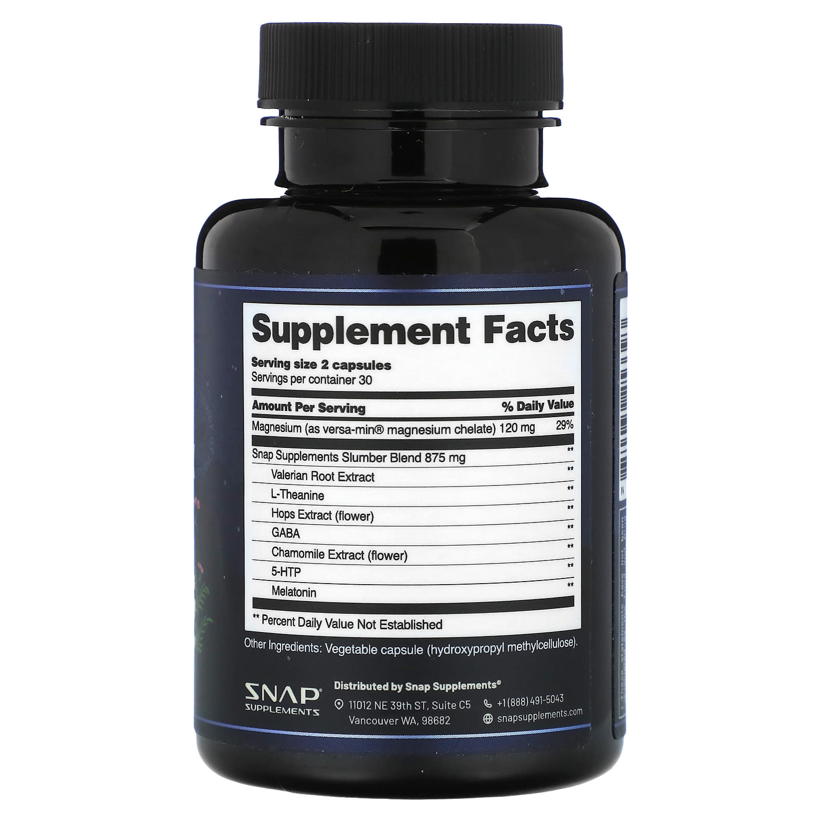 Snap Supplements, Sleep Complex with Melatonin, 60 Capsules