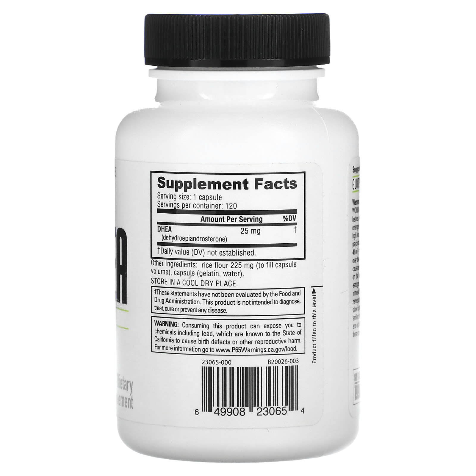 NutraBio, DHEA, 25 mg, 120 Capsules