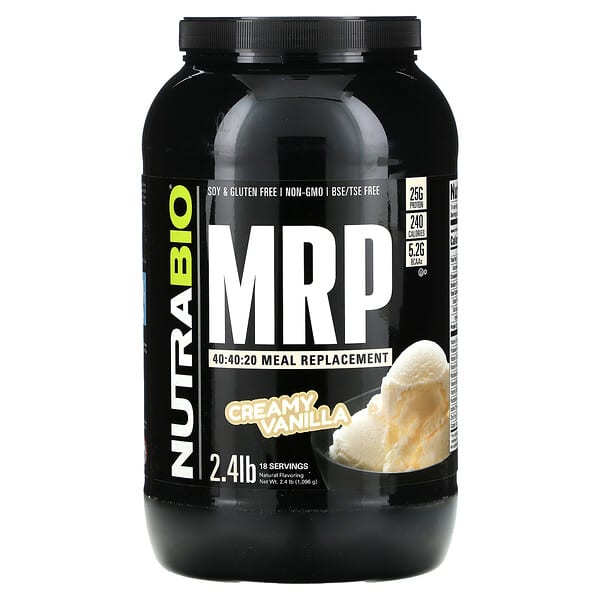 NutraBio, MRP 40:40:20 Meal Replacement（MRP40：40：20ミールリプレイスメント）、クリーミー ...