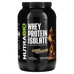 NutraBio, Whey Protein Isolate, Dutch Chocolate, 2 lb (907 g)