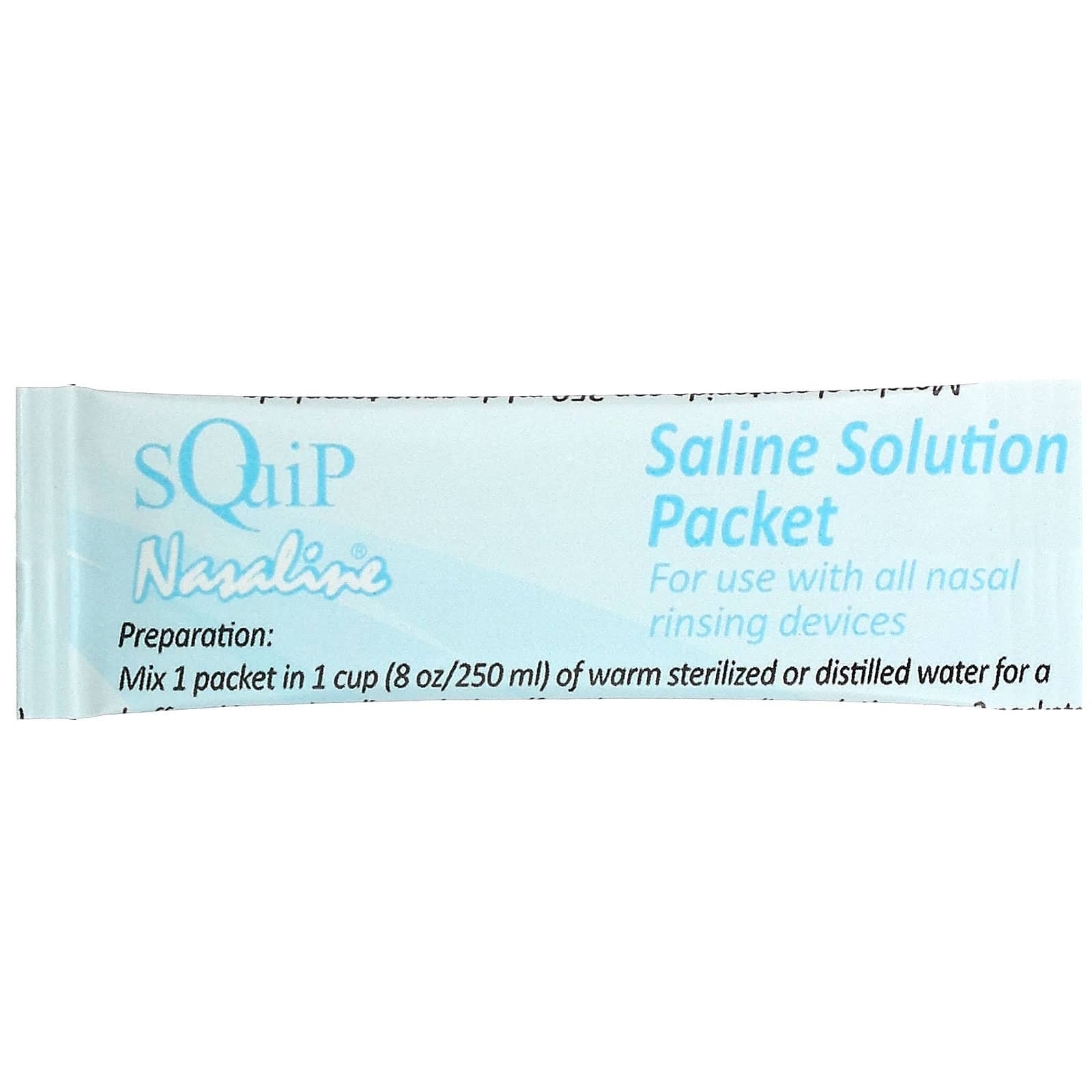 Squip, Nasaline, Nasal Rinsing System, 50 Premixed Packets
