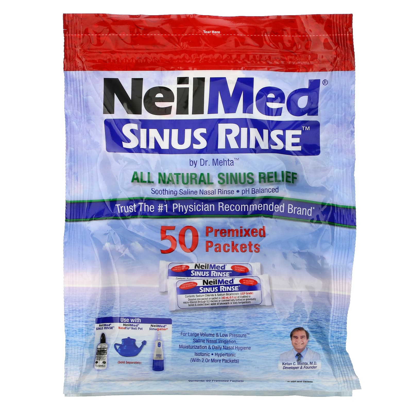 Squip, NeilMed Squeezie, All Natural Sinus Relief, 1 Kit