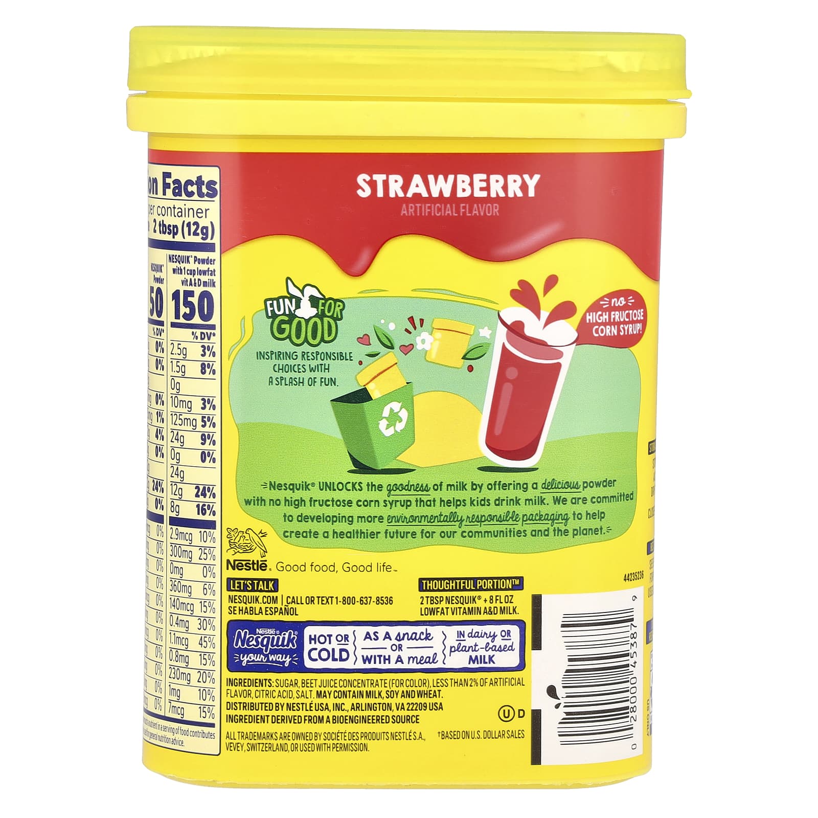 Nesquik, Nestle® Powder, Strawberry, 9.38 oz (266 g)