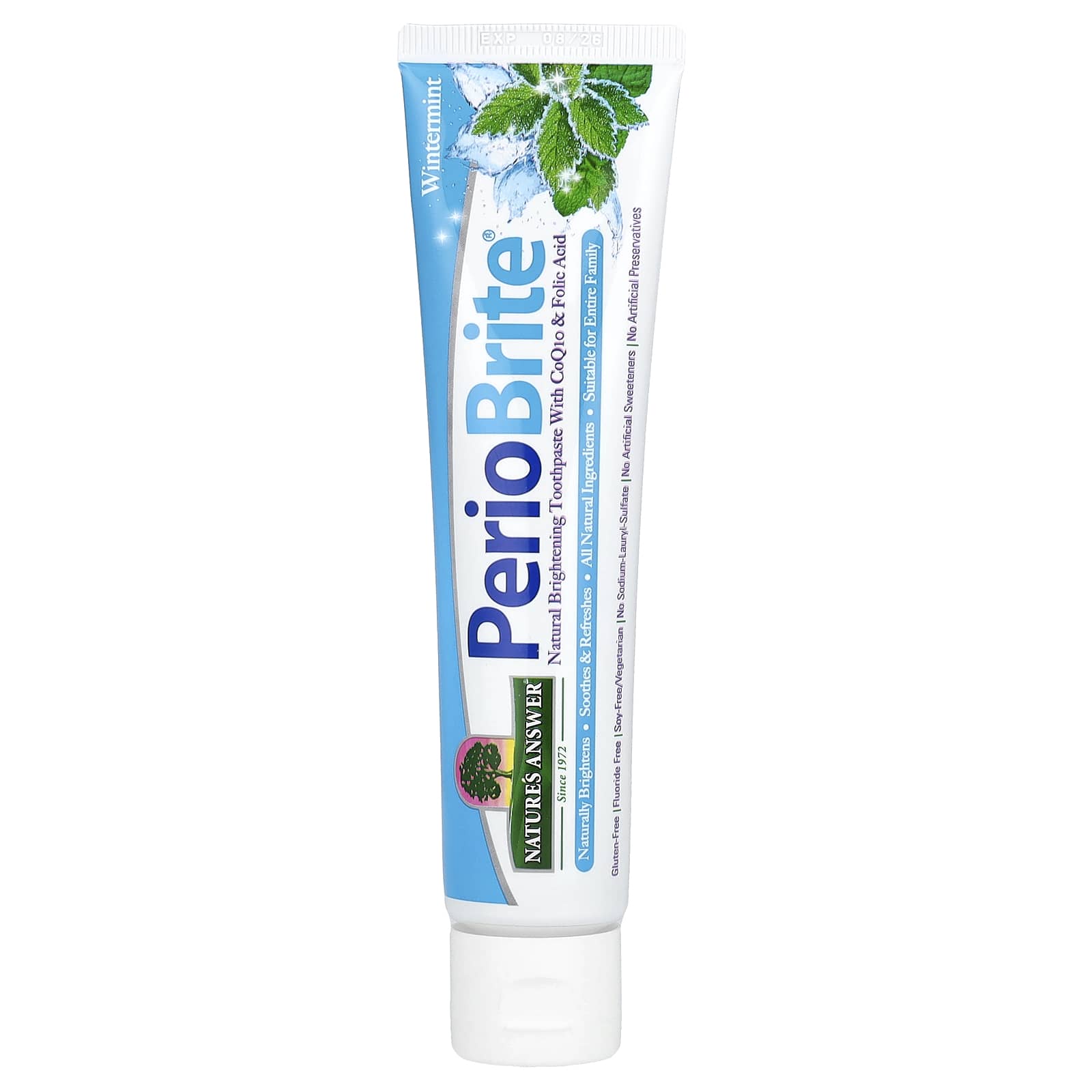 Nature's Answer, PerioBrite, Toothpaste with Xylitol, Flouride-Free ...