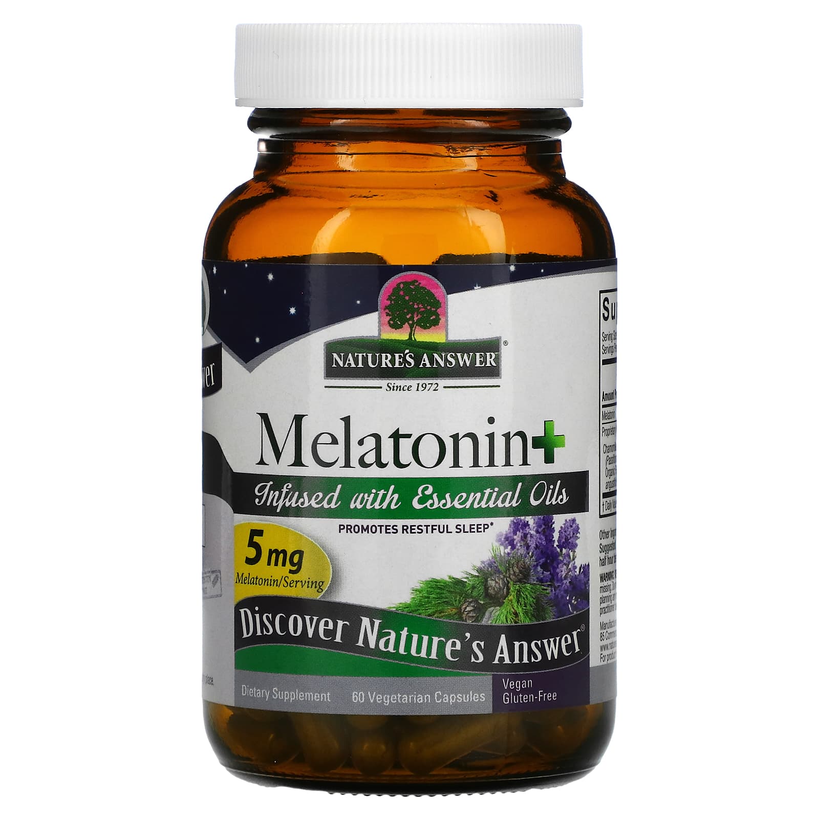 Nature's Answer, Melatonin+, 5 mg, 60 Vegetarian Capsules