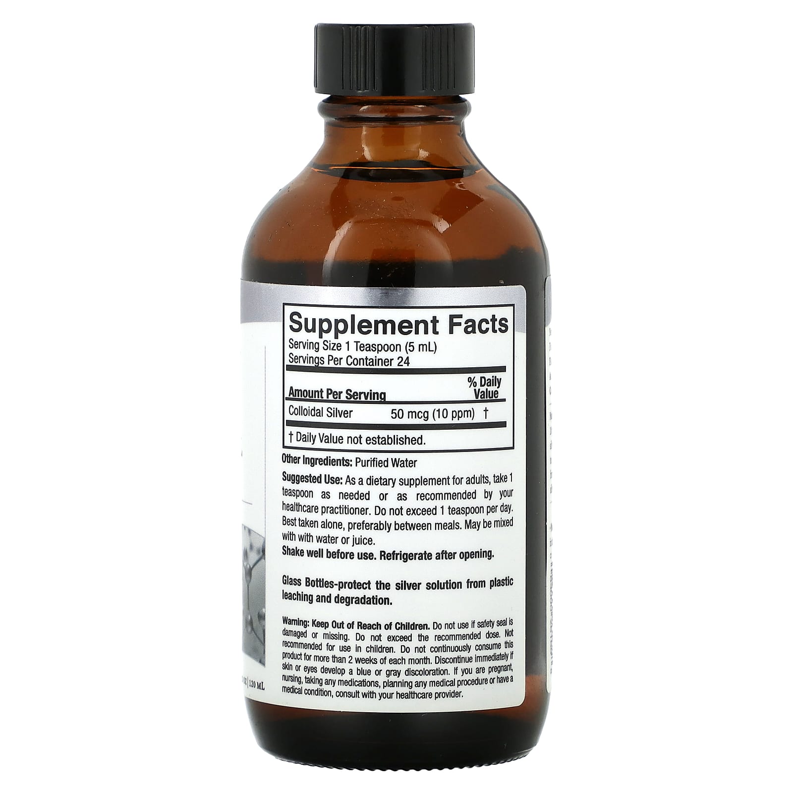 Nature's Answer, Colloidal Silver, 50 mcg (10 ppm), 4 fl oz (120 ml)