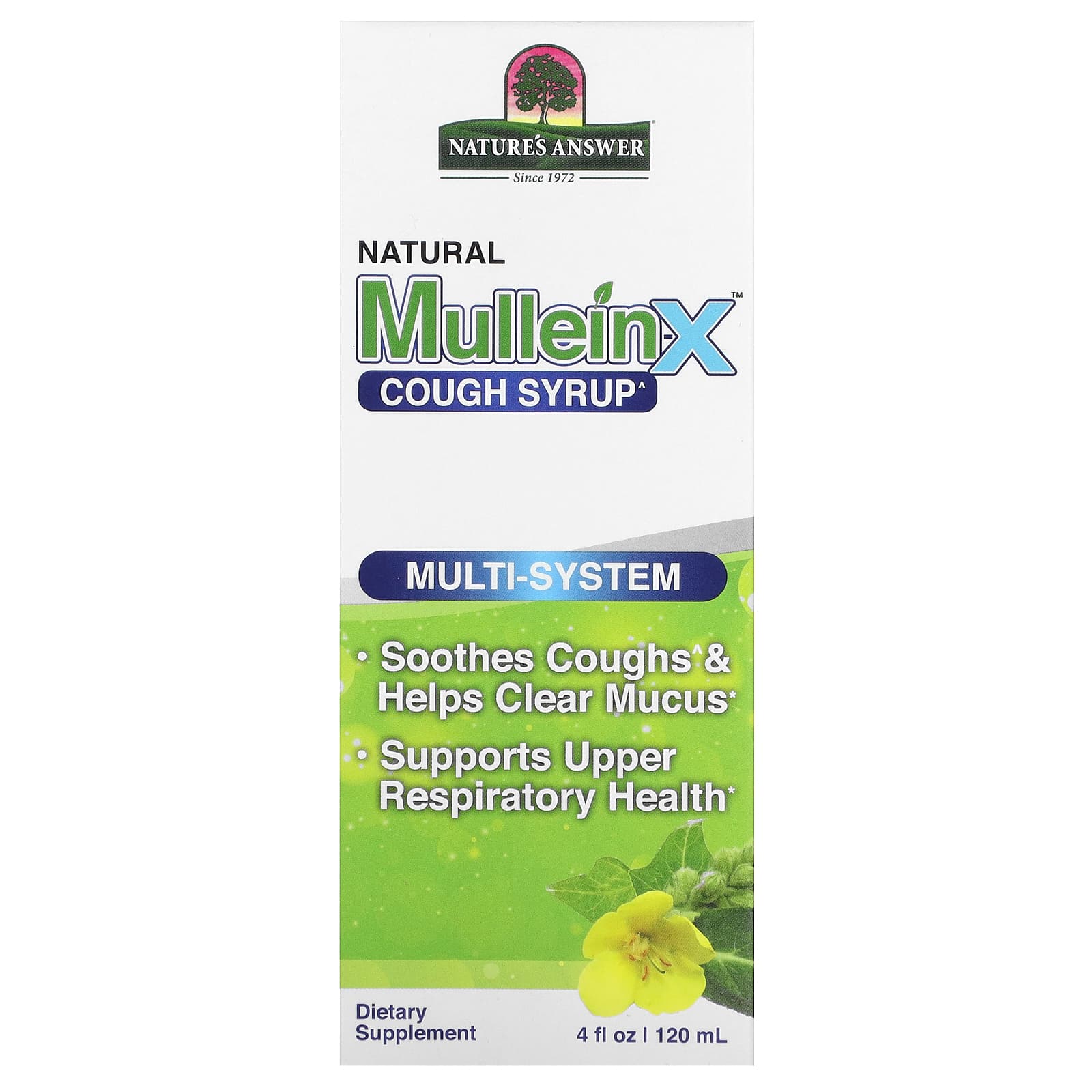 Nature's Answer, Natural Mullen-X Cough Syrup, Multi-System, 4 fl oz ...