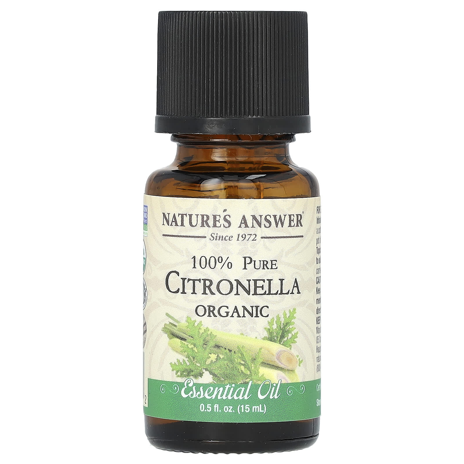 Nature's Answer, 100% Pure Organic Essential Oil Blend, Citronella, 0.5 ...