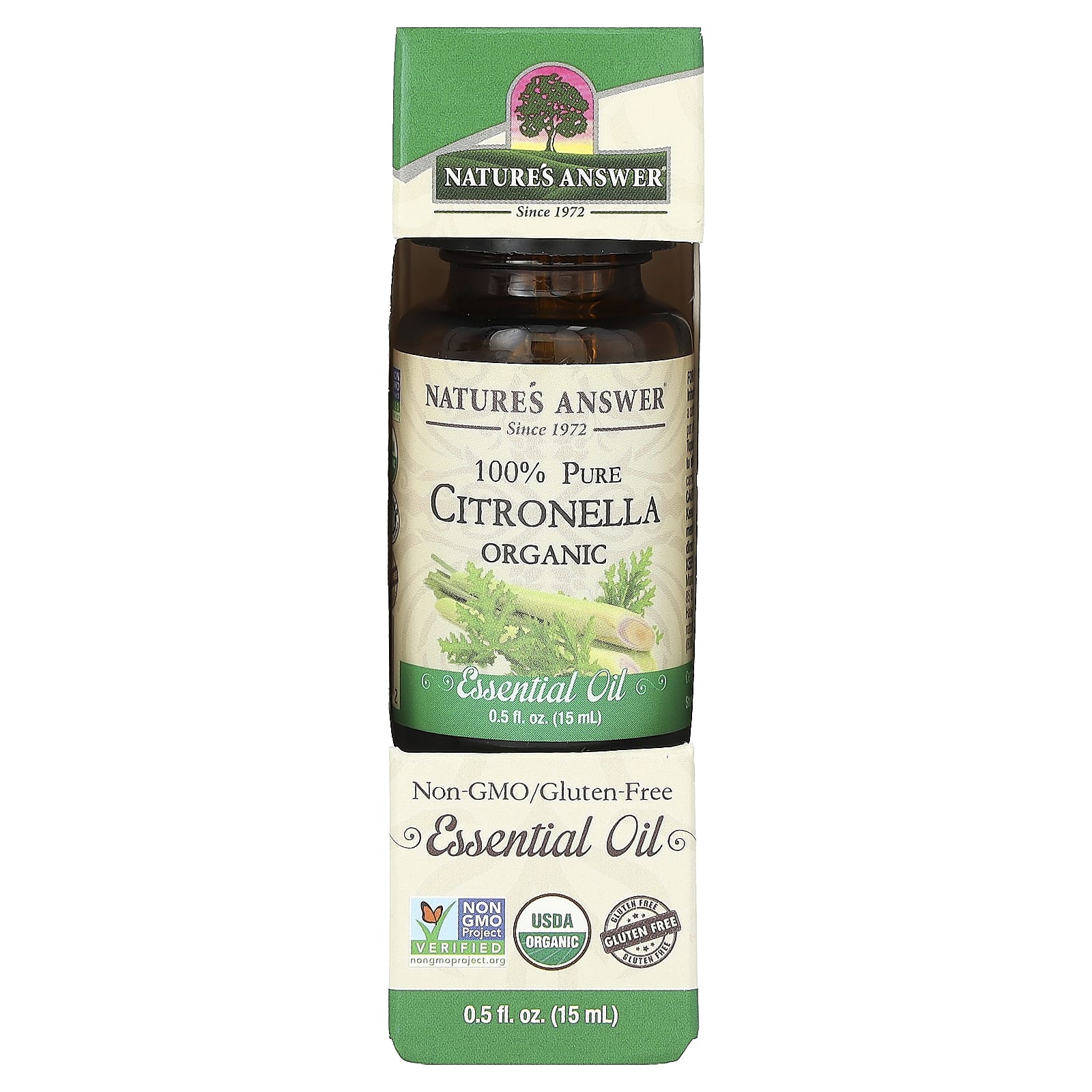 Nature's Answer, 100% Pure Organic Essential Oil Blend, Citronella, 0.5 ...