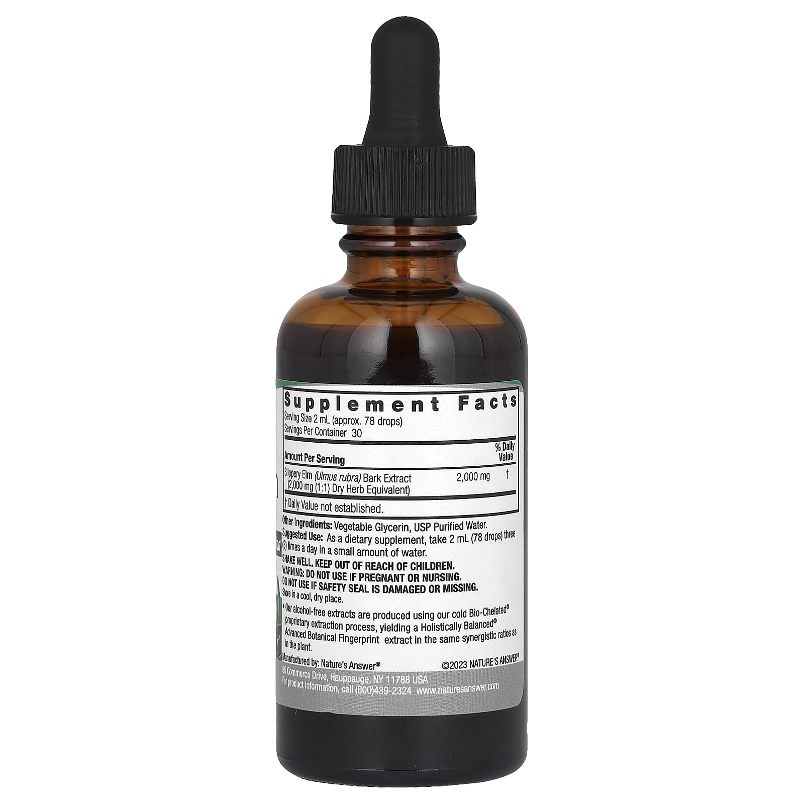 Nature's Answer, Slippery Elm Extract, Alcohol-Free , 2,000 mg , 2 fl oz (60 ml)