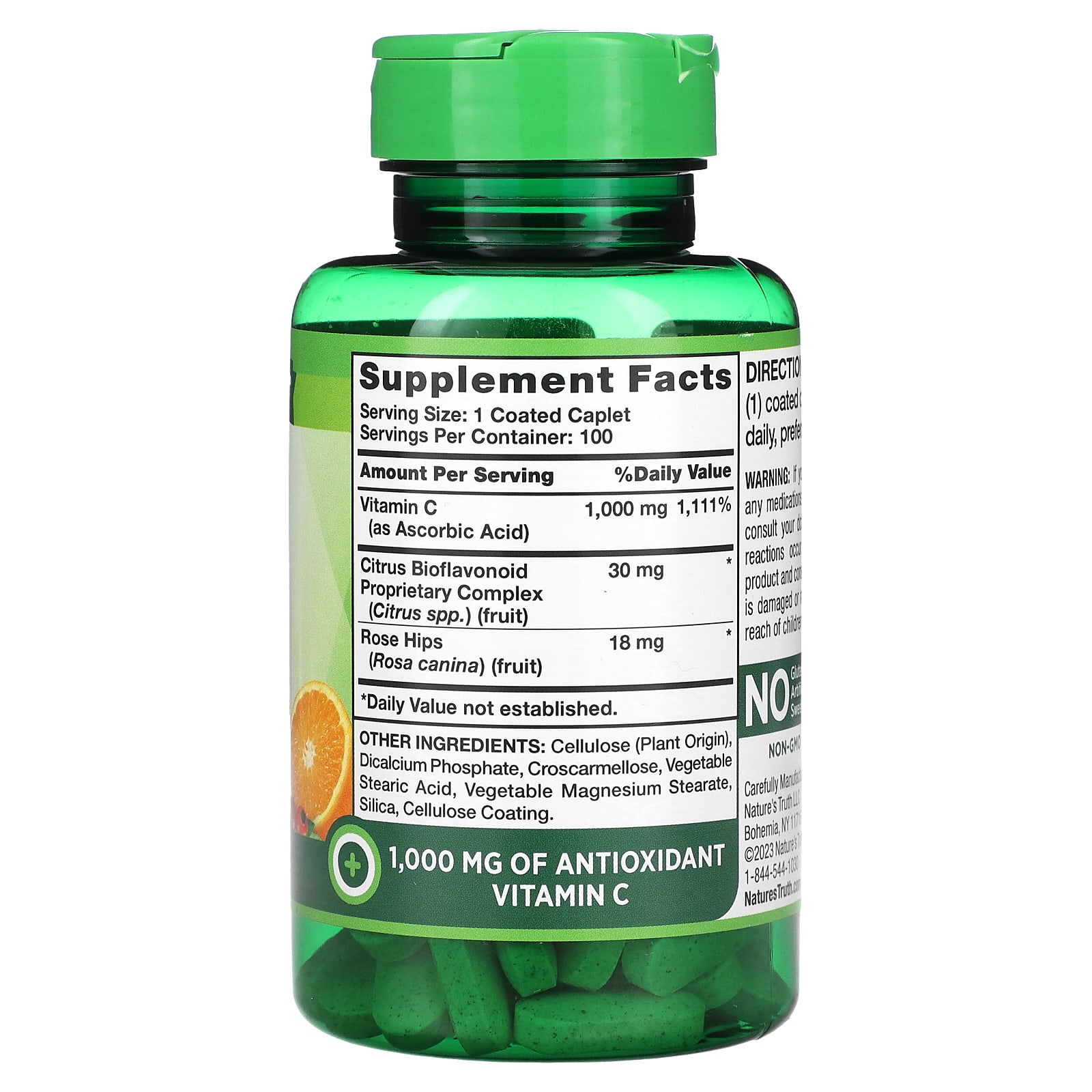 Nature's Truth, Vitamin C, 1,000 mg, 100 Coated Caplets