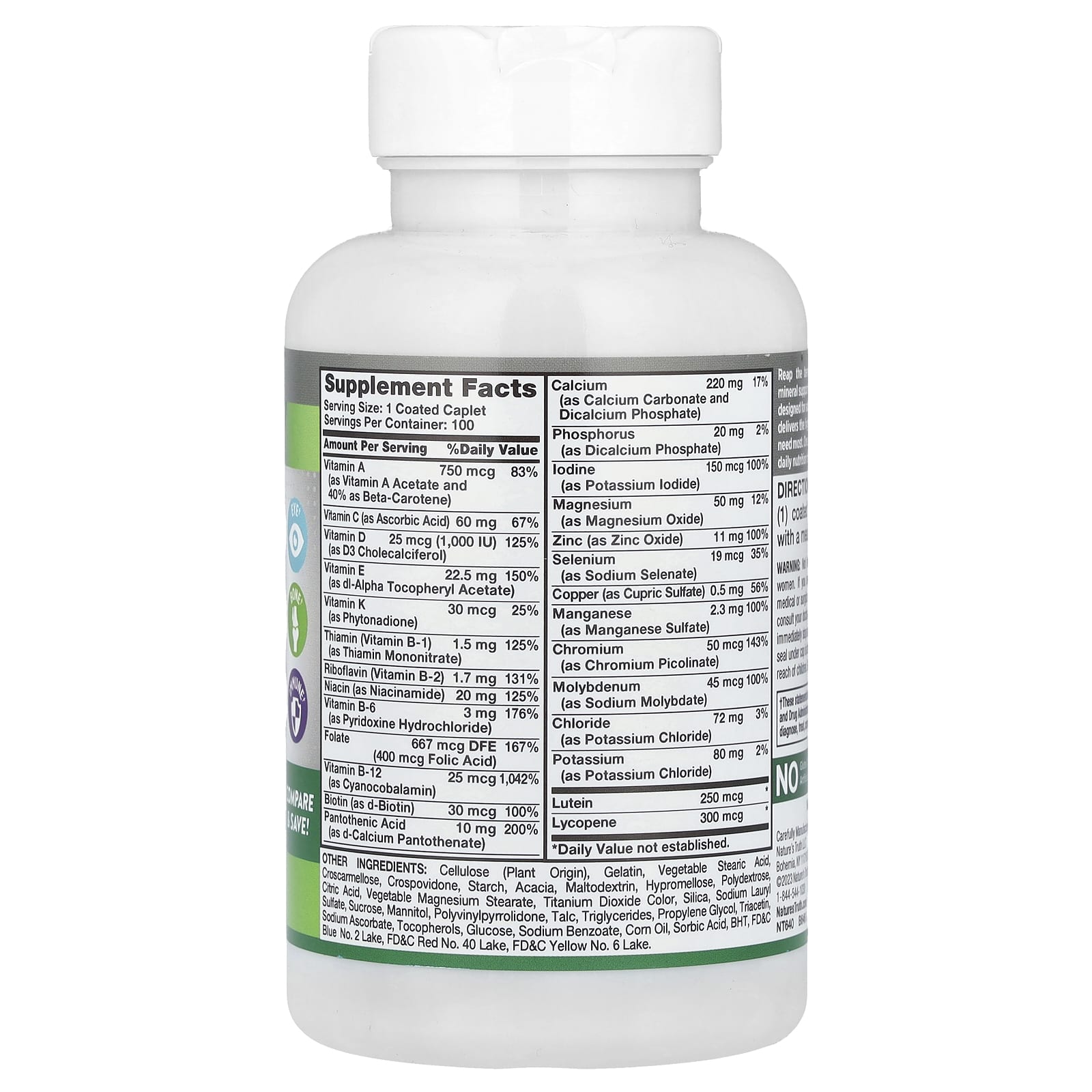 Nature's Truth, ABC Complete Multivitamin, 50+ Senior, 100 Coated Caplets