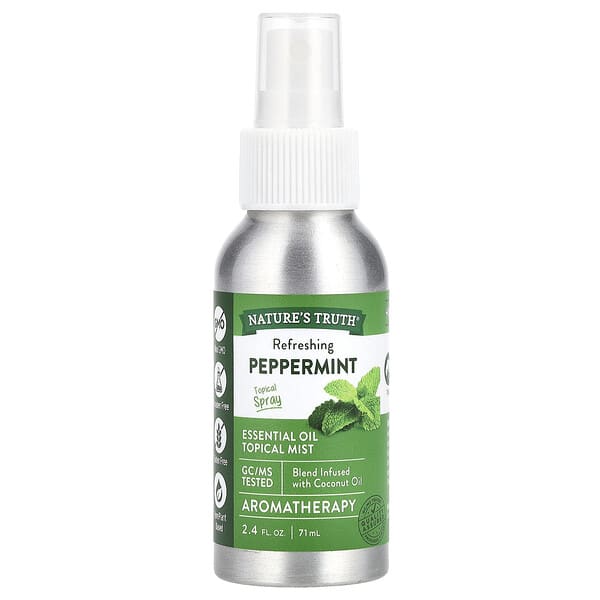 Nature's Truth, Essential Oil Topical Mist, Refreshing Peppermint, 2.4 ...