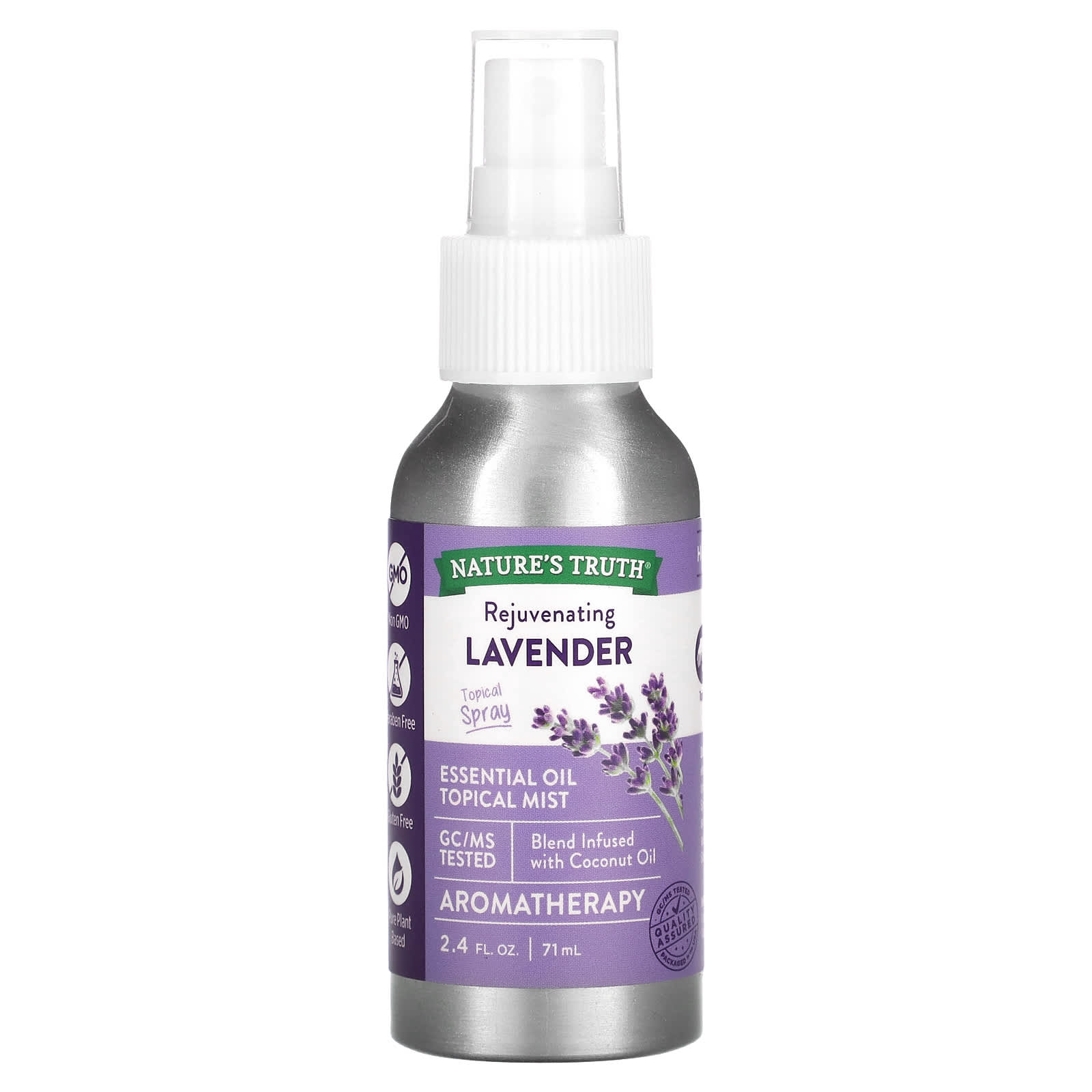Nature's Truth, Essential Oil Topical Mist, Rejuvenating Lavender, 2.4 ...