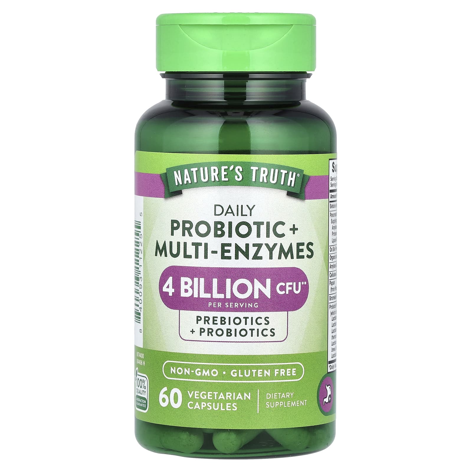 Nature's Truth, Daily Probiotic + Multi-Enzymes, 60 Vegetarian Capsules