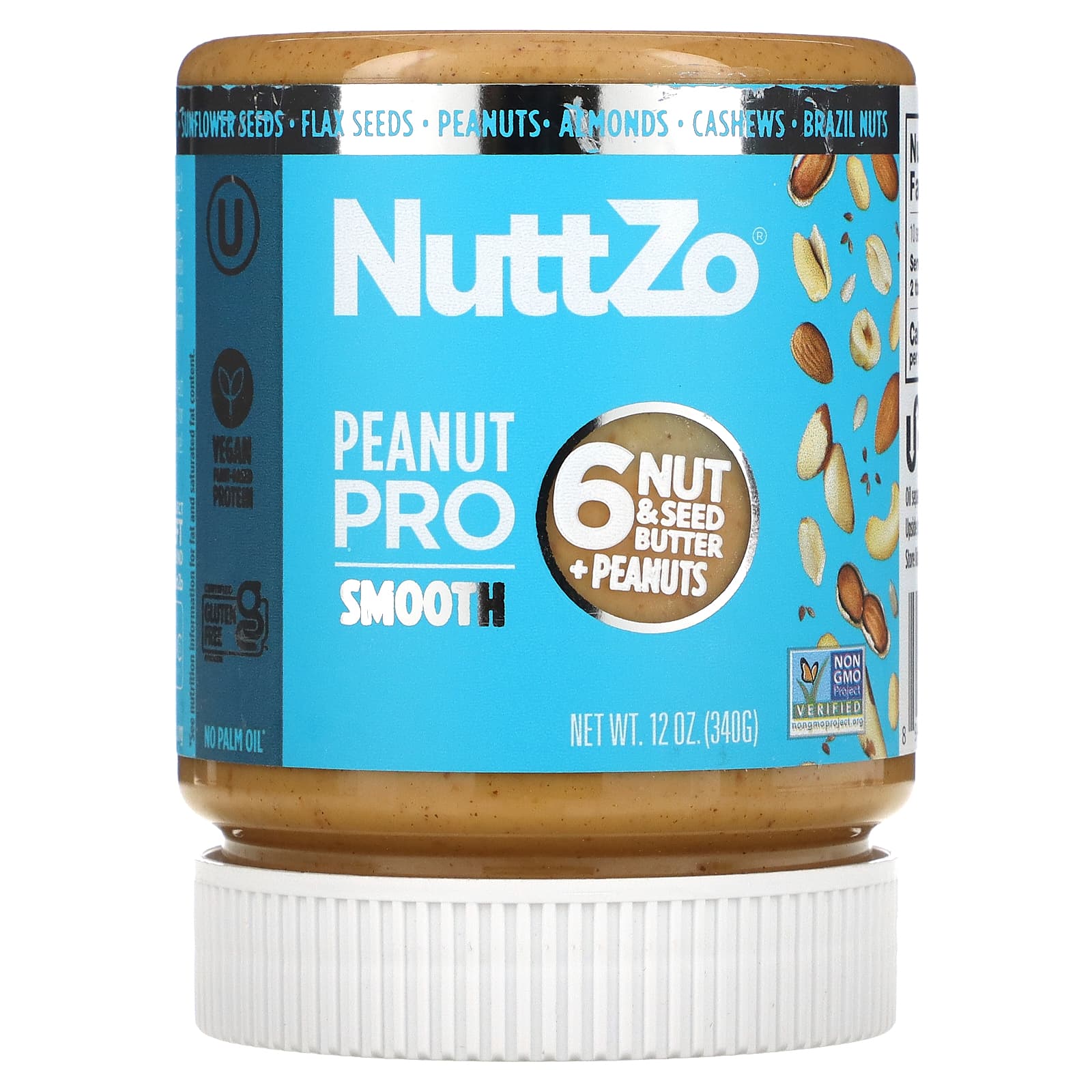 Nuttzo Peanut Pro 6 Nut Seed Butter Peanuts Smooth 12 Oz 340 G nuttzo-peanut-pro-6-nut-seed-butter-peanuts-smooth-12-oz-340-g