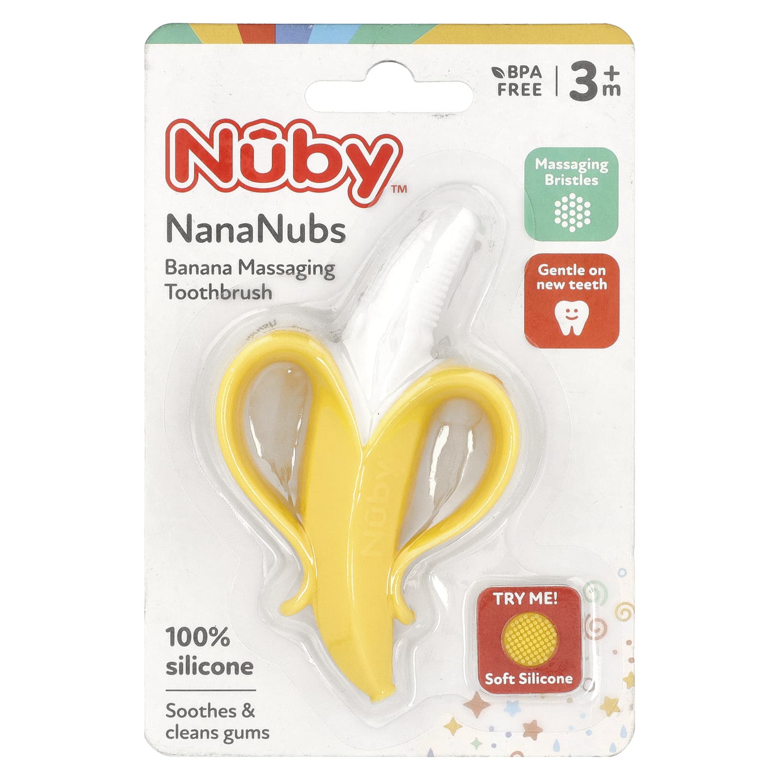 NanaNubs Banana Massaging Toothbrush 3 Months 1 Brush