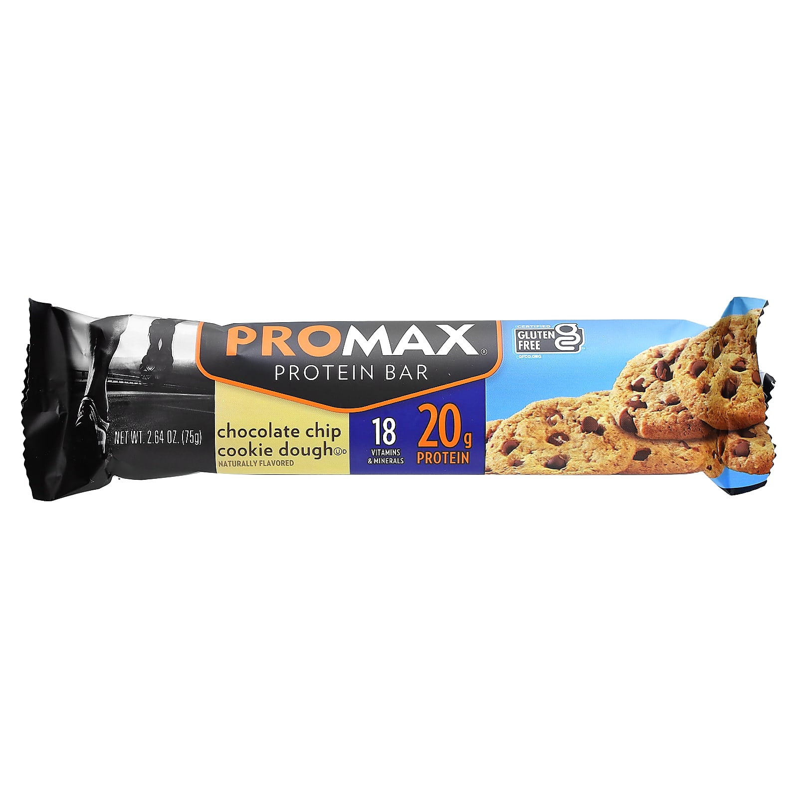 NuGo Nutrition, ProMax Protein Bar, Chocolate Chip Cookie Dough, 12 ...