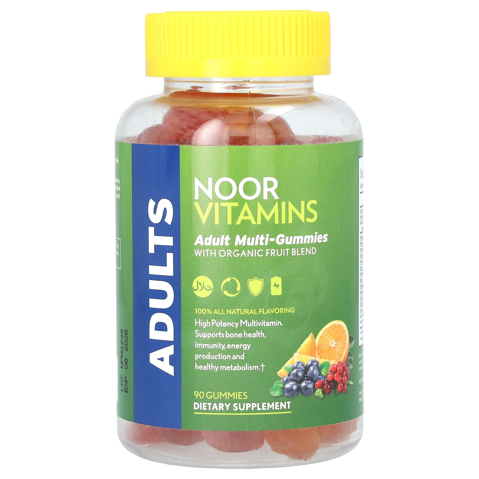 Noor Vitamins, Adult, Multi-Gummies with Organic Fruit Blend , 90 Gummies